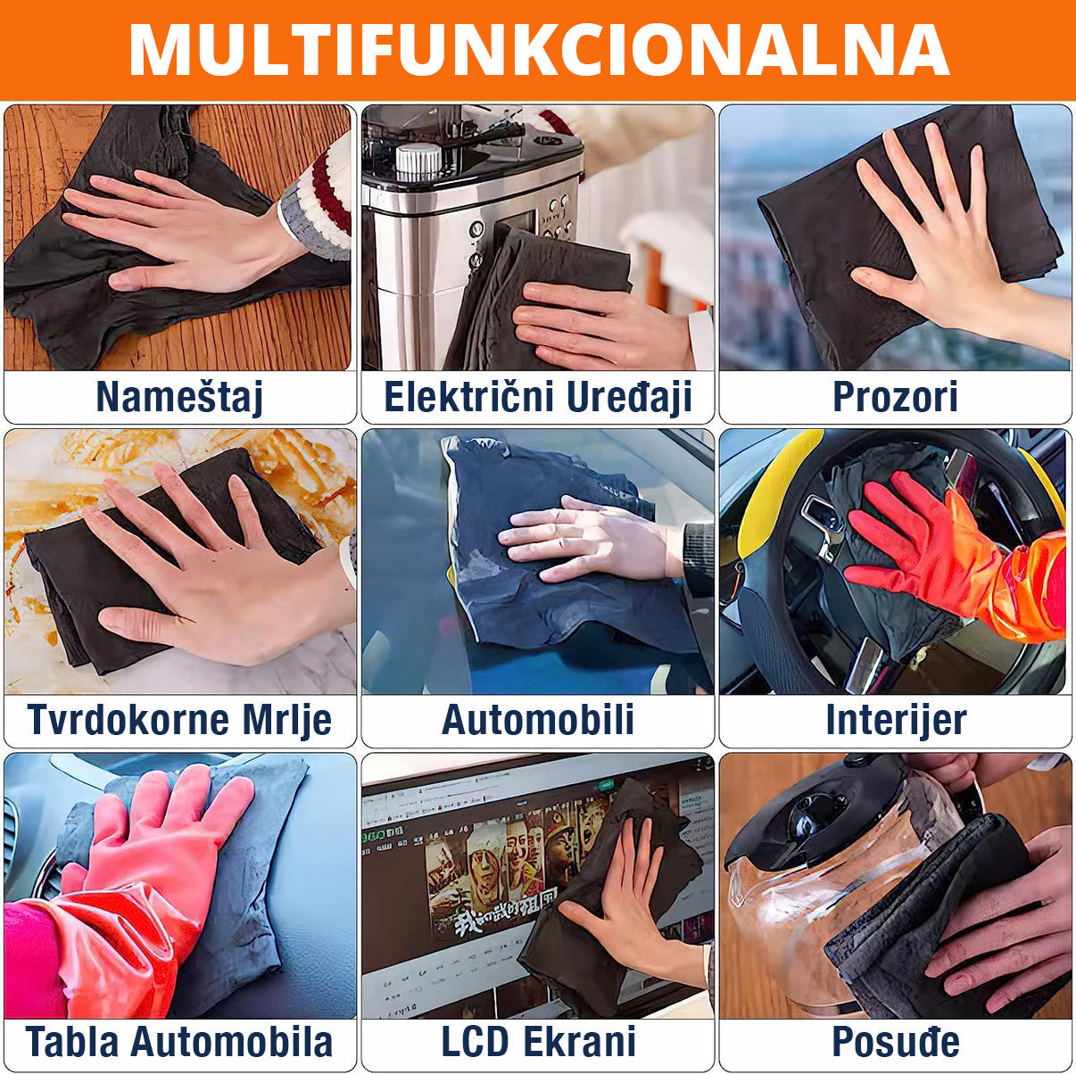 Čarobna Krpa Od Mikrofibera (set od 5 komada) – Solvio RS